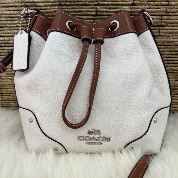 Coach | Bags | Coach Chalk Pebble Leather Bucket Shoulder Bag | Poshmark